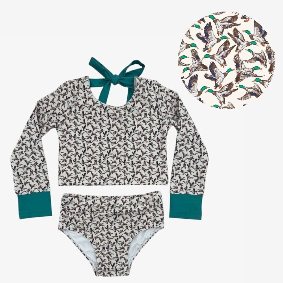 georgia rash guard two piece || delta wings – Velvet Fawn