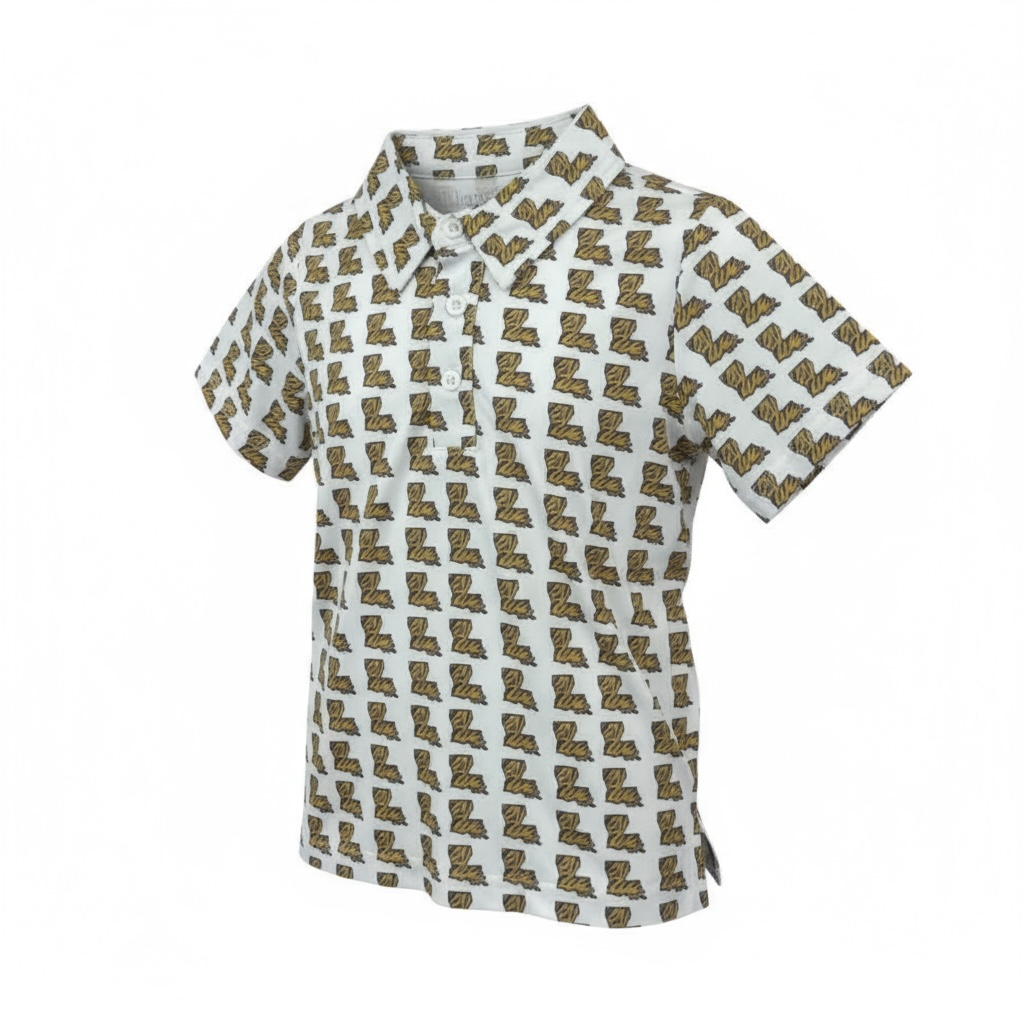 scottie polo || tiger (UPF 50) - child – Velvet Fawn